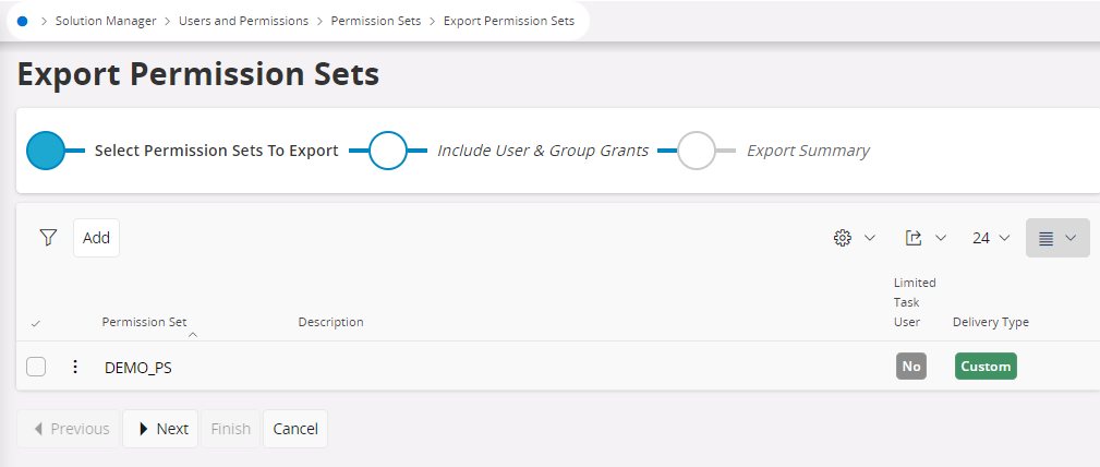 Exporting Permission sets - Technical Documentation For IFS Cloud