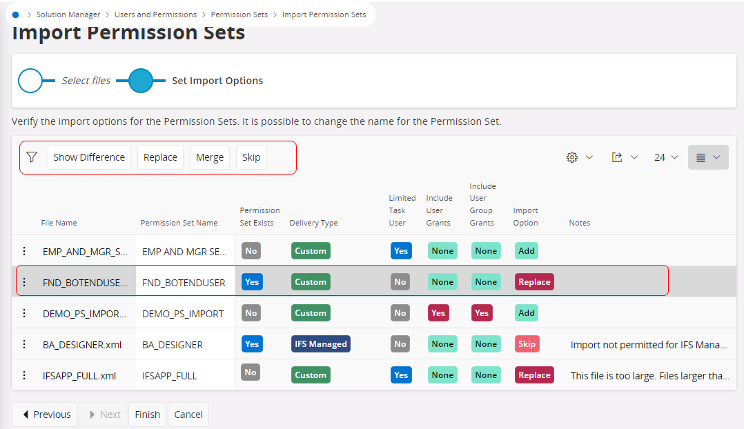 Importing Permission Sets using the Solution Manager - Technical ...