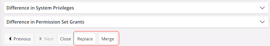 Compare Permission Sets and Handle Differences - Technical Documentation For IFS Cloud
