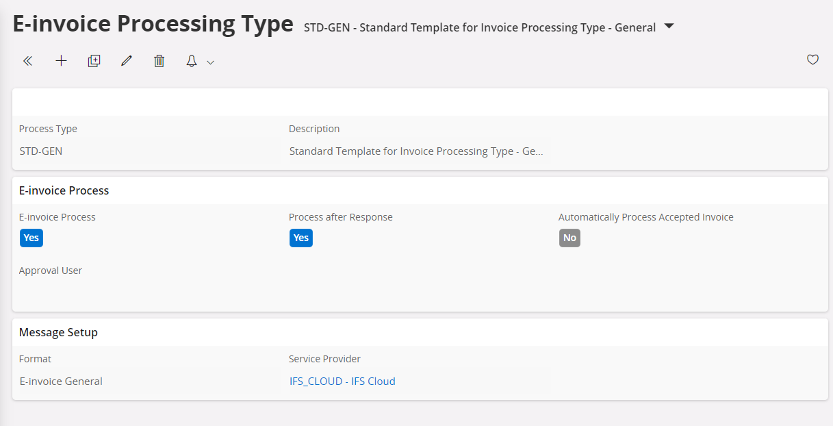 IFS Connect for Sending e-Invoices - Technical Documentation For IFS Cloud