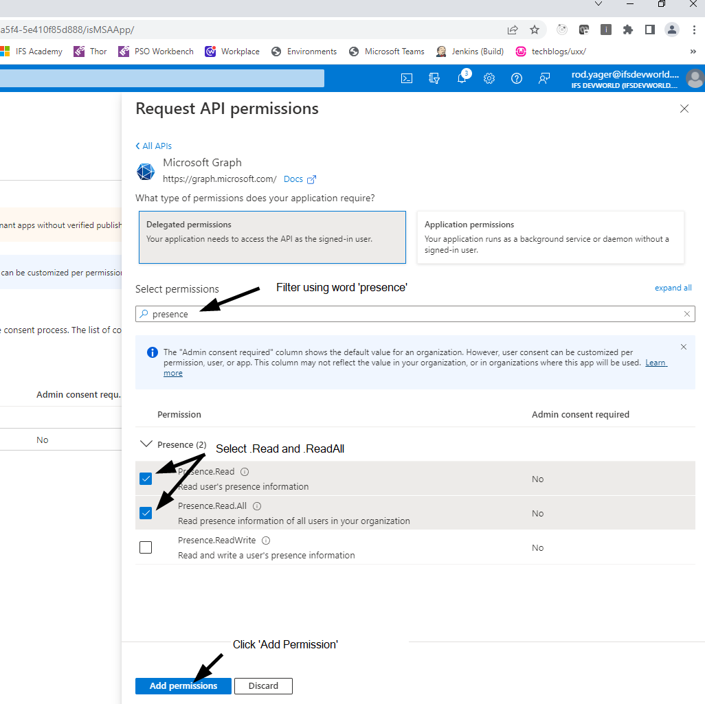 Add Azure App Registration Technical Documentation For Ifs Cloud