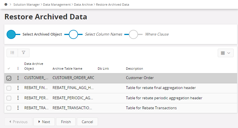 Restore Archived Data - Technical Documentation For IFS Cloud