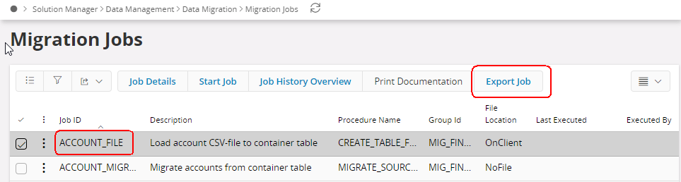 Export/Import Migration Definition - Technical Documentation For IFS Cloud