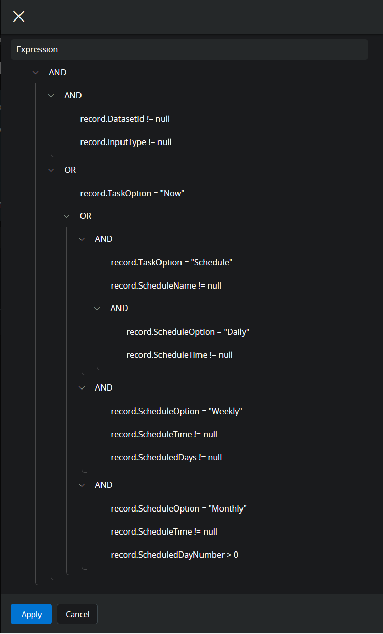 Condition Editor - Technical Documentation For IFS Cloud
