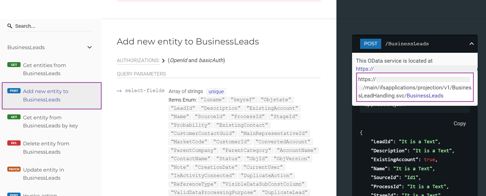 Create a Record - Technical Documentation For IFS Cloud
