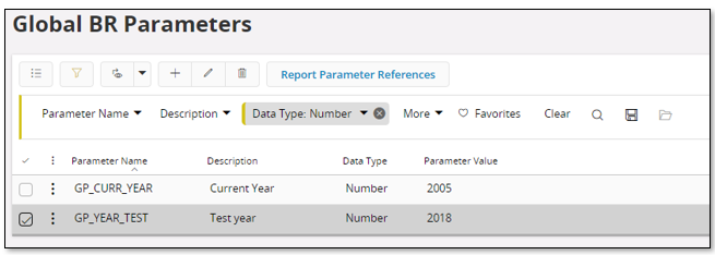 Global BR Parameters - Technical Documentation For IFS Cloud