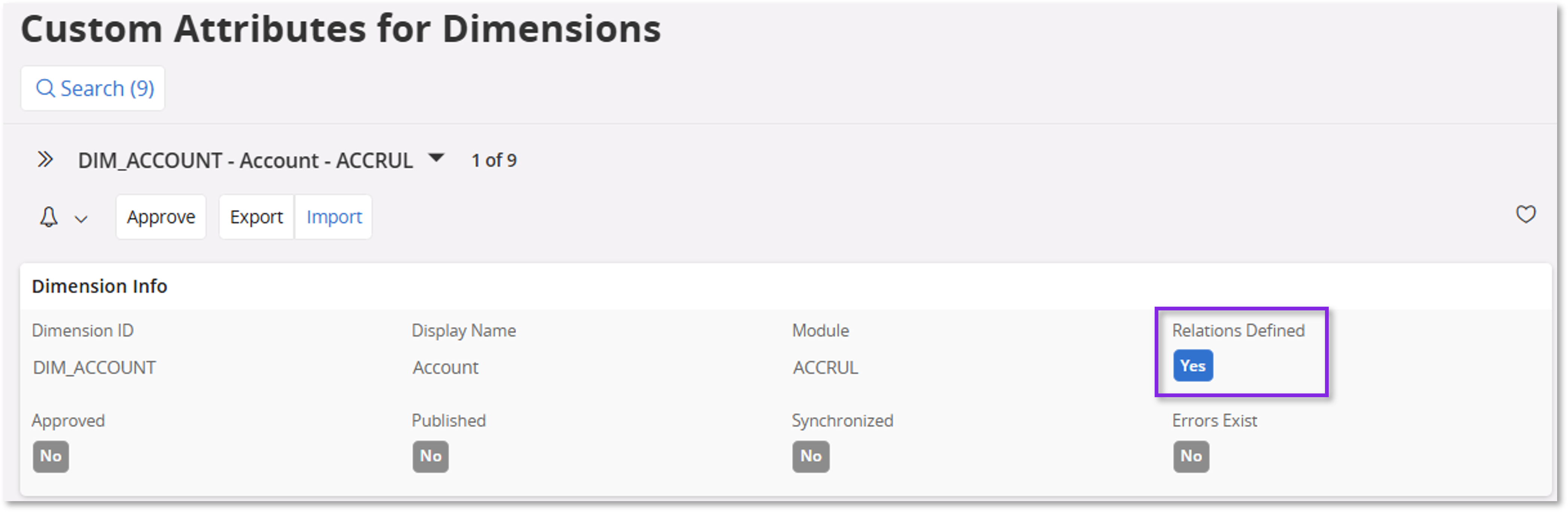 Custom Attributes for Dimensions - Technical Documentation For IFS Cloud