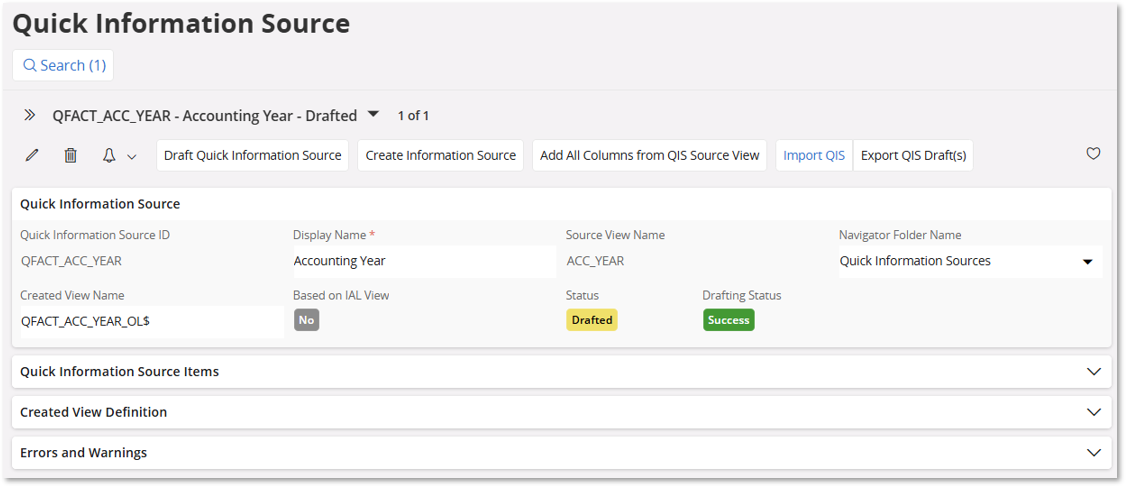 Quick Information Source - Technical Documentation For IFS Cloud