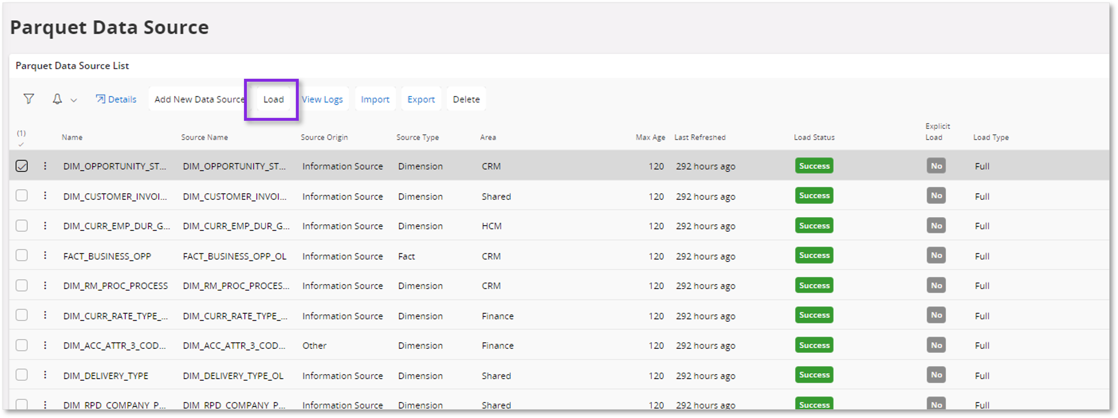 Load Parquet Data Source - Technical Documentation For IFS Cloud