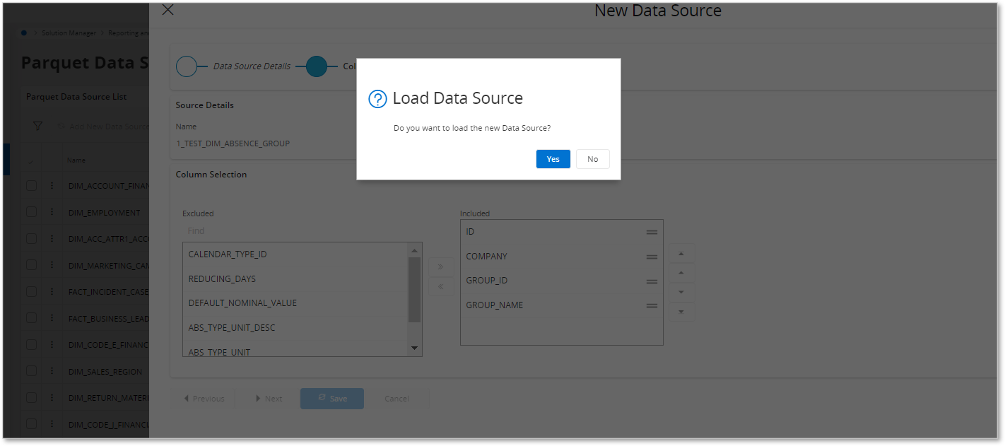 Load Parquet Data Source - Technical Documentation For IFS Cloud