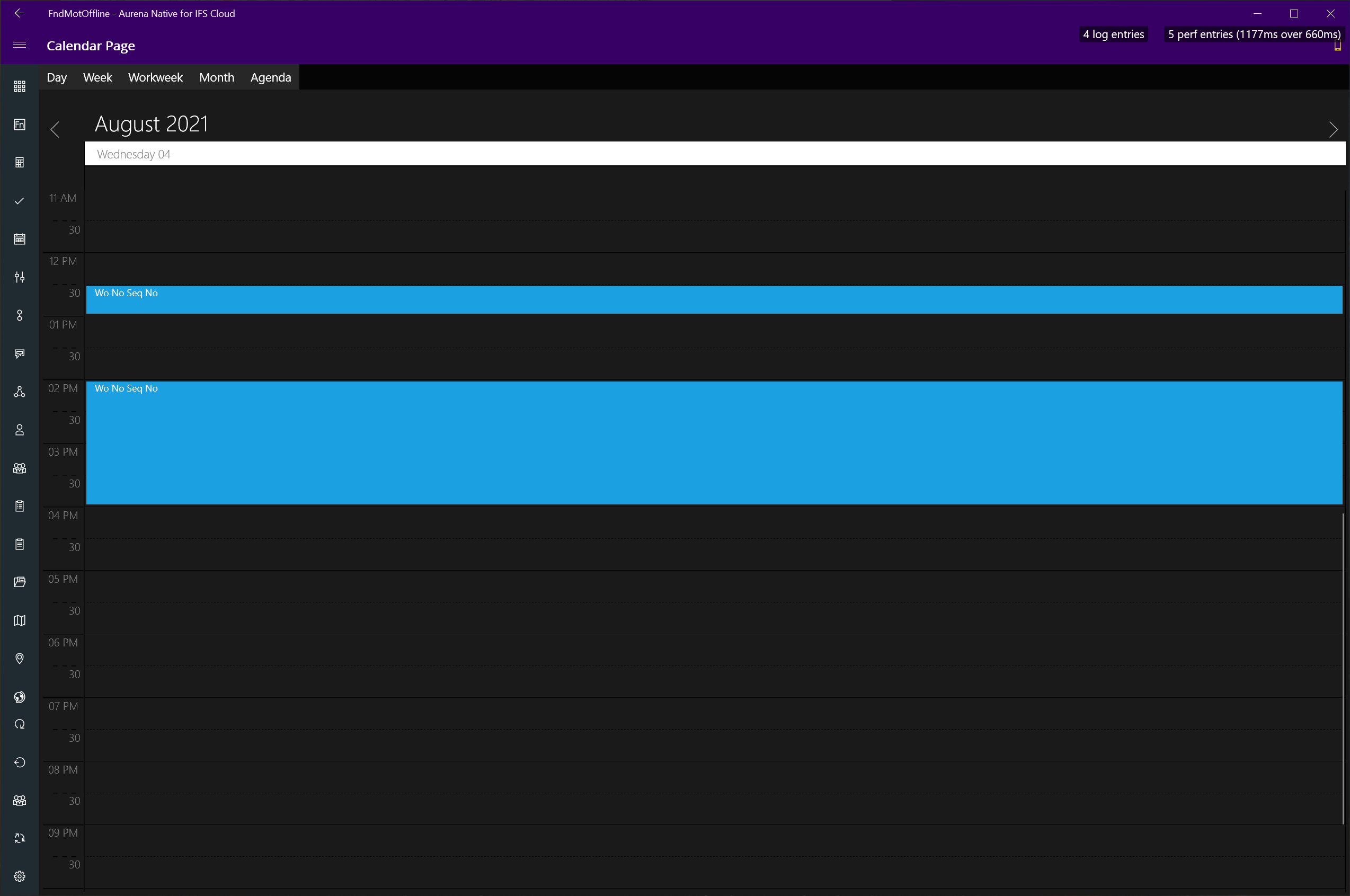 Calendar Pages - Technical Documentation For IFS Cloud