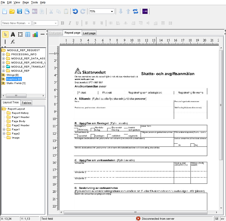 Pages and page sections - Technical Documentation For IFS Cloud