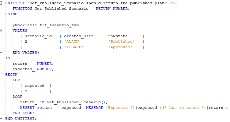 PL/SQL Unit Tests - Technical Documentation For IFS Cloud