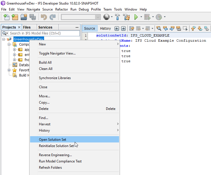 Working with Solution Sets - Technical Documentation For IFS Cloud