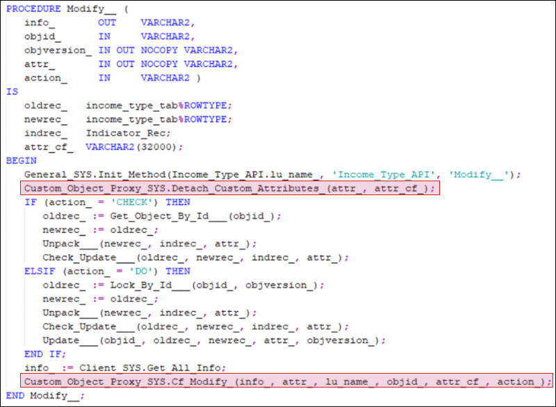 Custom Attribute Records Create/Modify Initiation - Technical Documentation For IFS Cloud