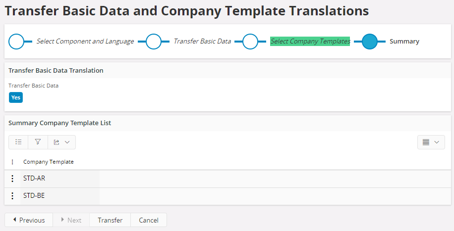 Transfer Basic Data and Company Template - Technical Documentation For IFS Cloud