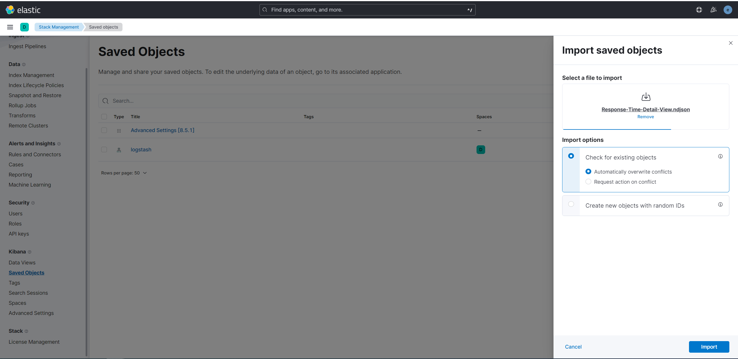 Response Time Detail View Dashboard - Technical Documentation For IFS Cloud