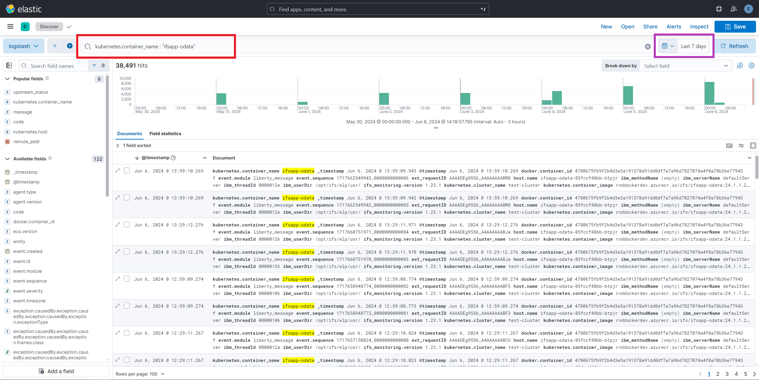 Log monitoring - Technical Documentation For IFS Cloud