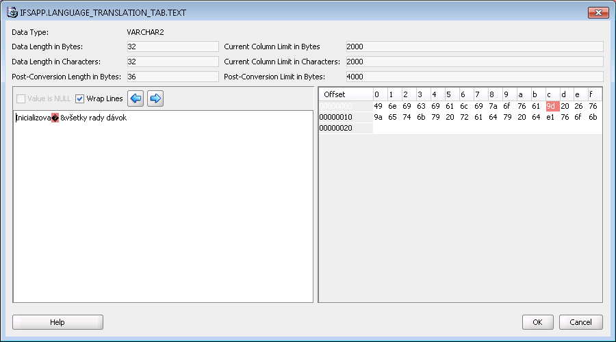 Converting a database to Unicode using DMU - Technical Documentation For IFS Cloud
