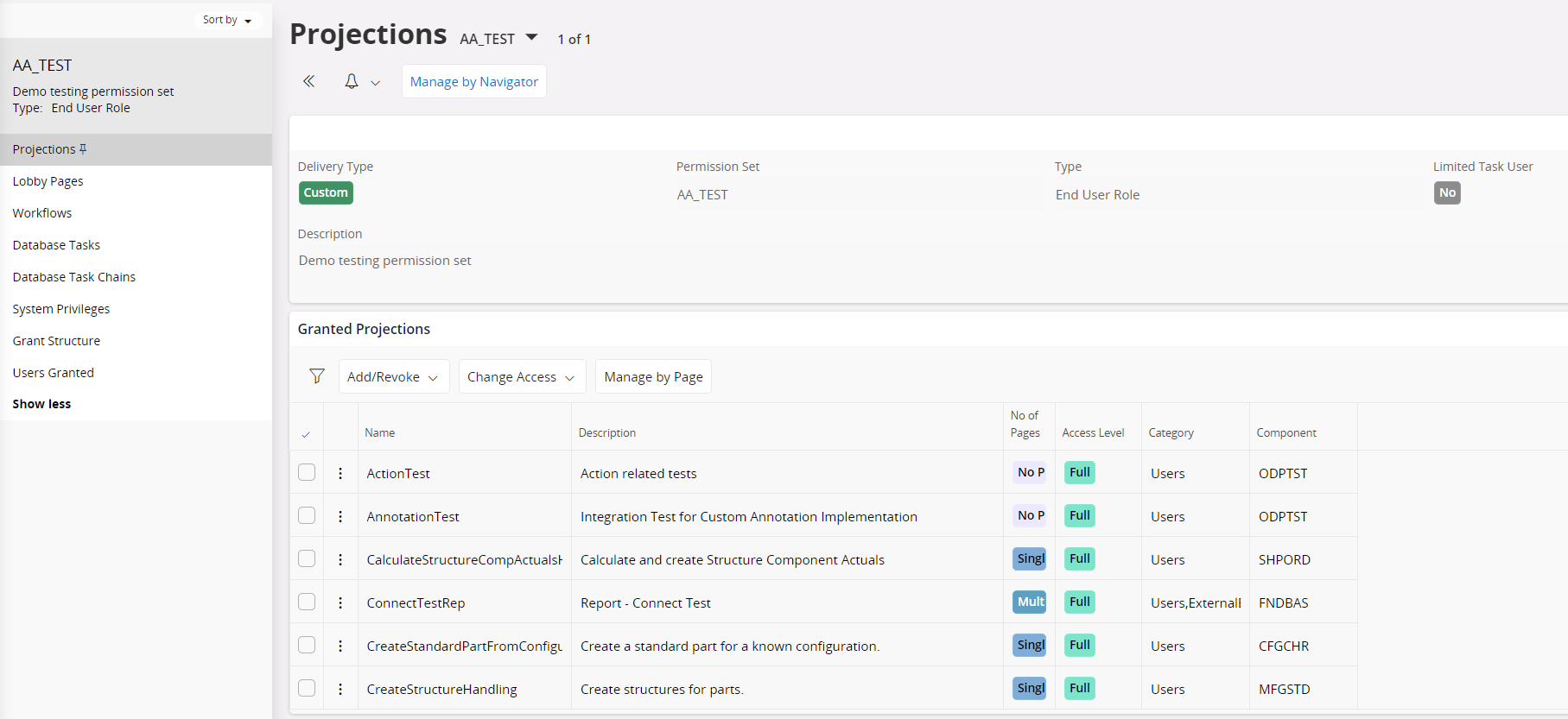 Projections - Technical Documentation For IFS Cloud