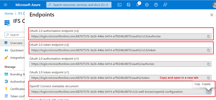 Configuring Windows Azure (Microsoft Entra ID) - Technical Documentation For IFS Cloud