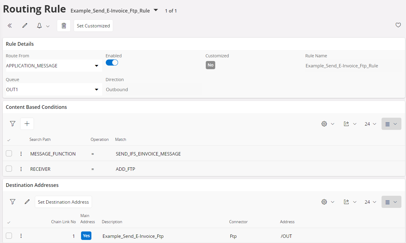 IFS Connect for Sending IFS e-Invoices - Technical Documentation For IFS Cloud