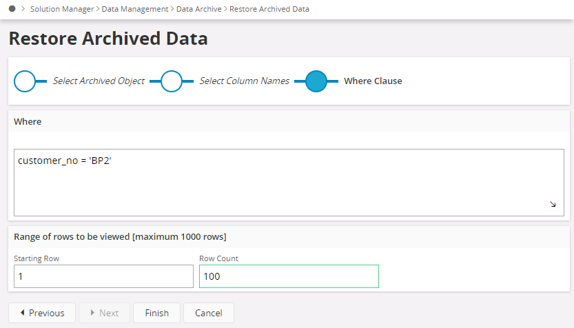Restore Archived Data - Technical Documentation For IFS Cloud