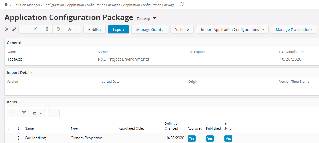 Export An Application Configuration Package Technical Documentation For Ifs Cloud