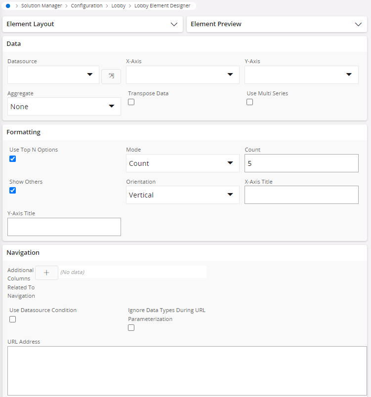 Configuring Bar Chart Elements - Technical Documentation For IFS Cloud