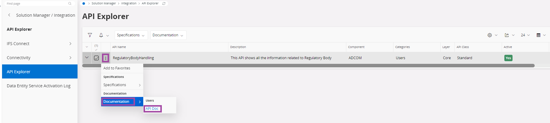 API Discoverability for Workflows - Technical Documentation For IFS Cloud