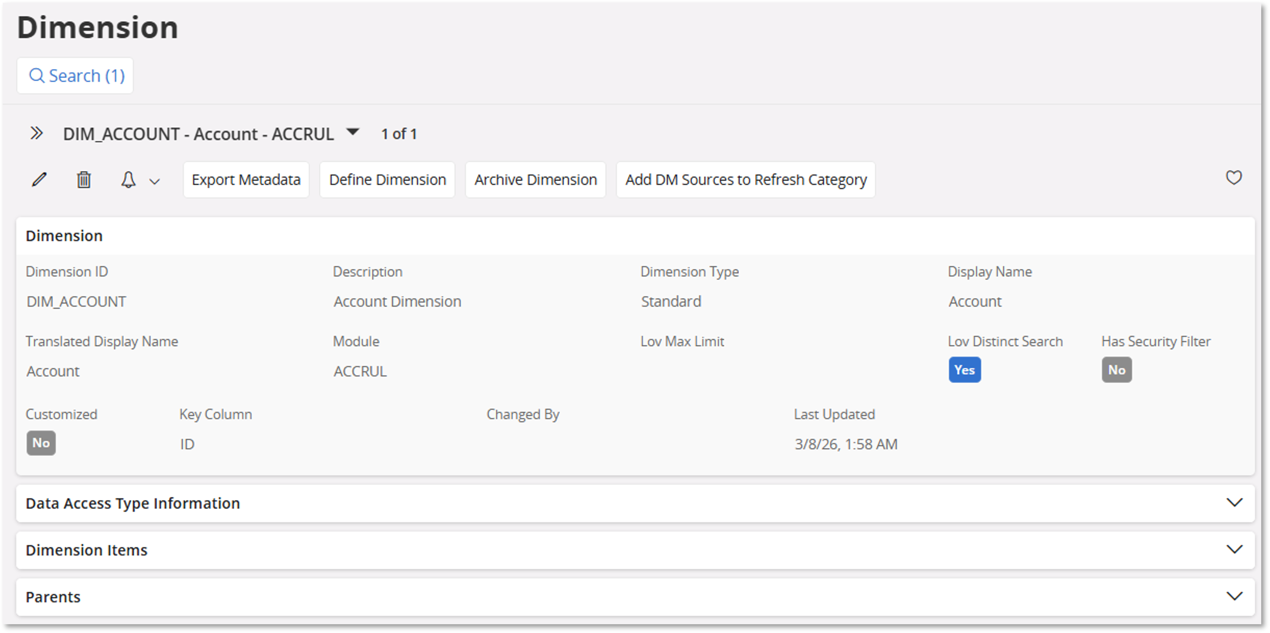 Configure Information Sources - Dimensions - Technical Documentation ...