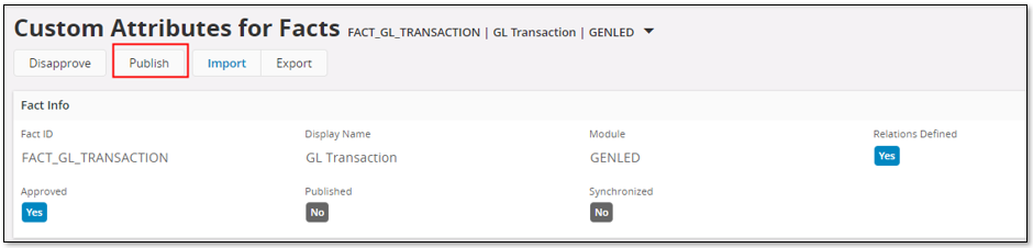 Custom Attributes for Facts - Technical Documentation For IFS Cloud