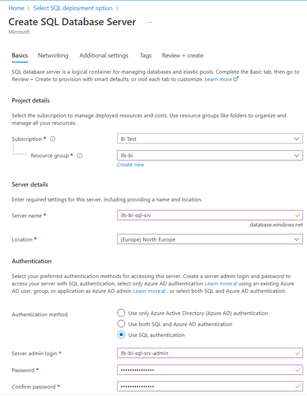 BI Infrastructure setup in Azure for Self Hosted BI (Scenario 2 ...