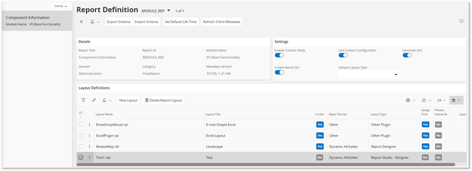 Create Layouts - Technical Documentation For IFS Cloud