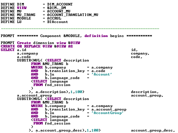 Basic Data Translation - Technical Documentation For IFS Cloud