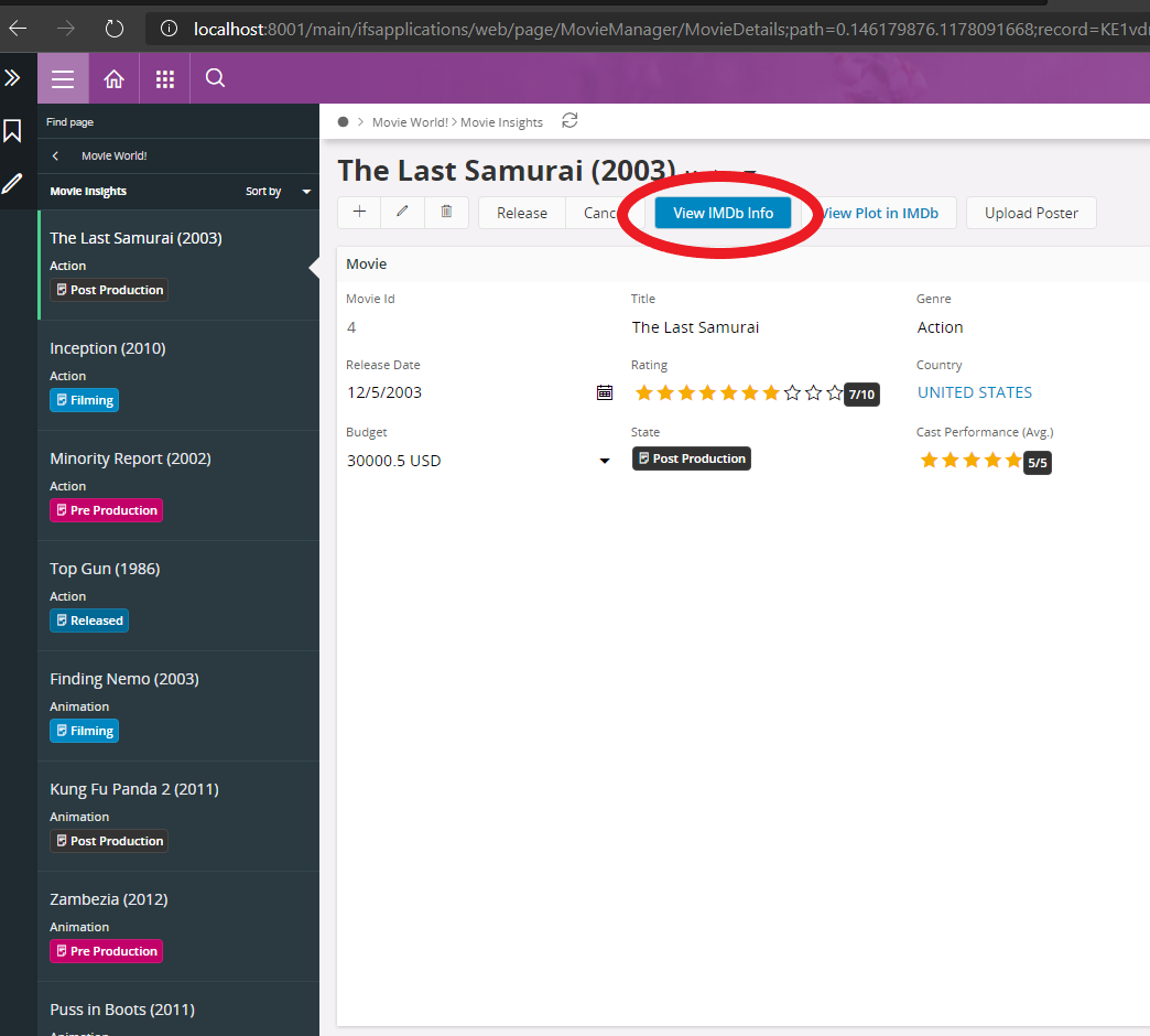 Developing projection java implementation using Docker - Technical Documentation For IFS Cloud