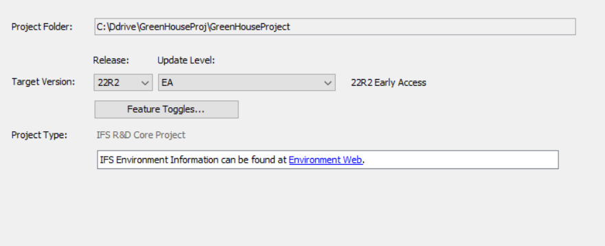Project Properties - Technical Documentation For IFS Cloud