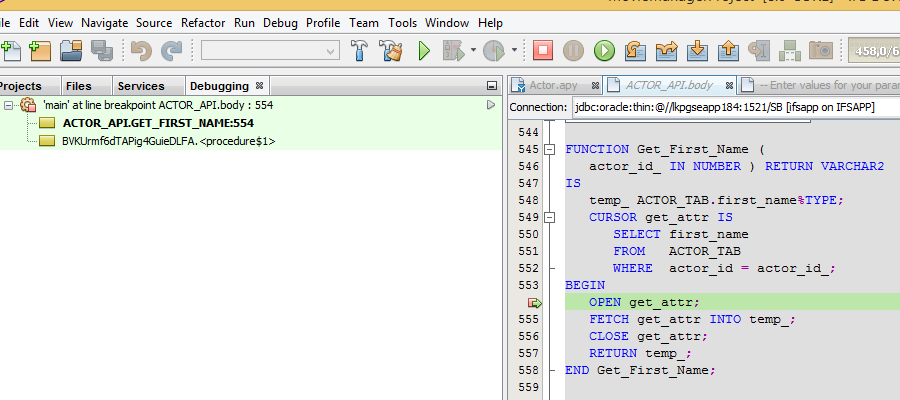 Debugging PL/SQL code using a Test Block - Technical Documentation For ...