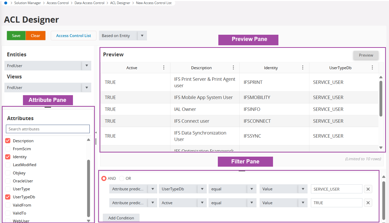 ACL Designer - Technical Documentation For IFS Cloud