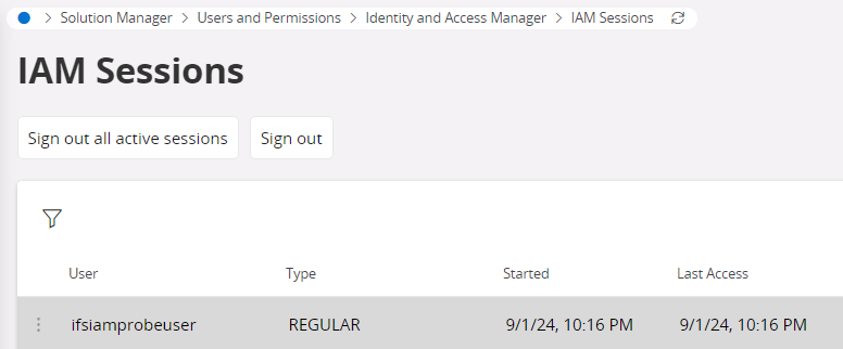 Signing out of all active sessions - Technical Documentation For IFS Cloud