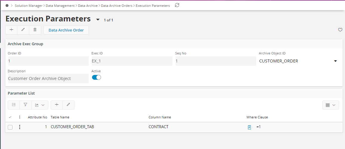 Data Archive Orders - Technical Documentation For IFS Cloud