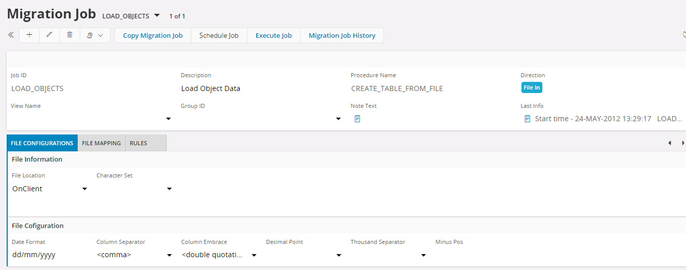 Create Table from File - Technical Documentation For IFS Cloud