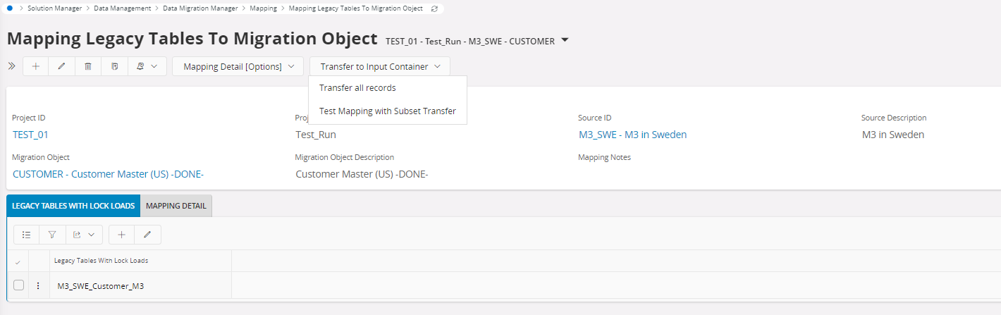Map Legacy Data Target Table - Technical Documentation For IFS Cloud