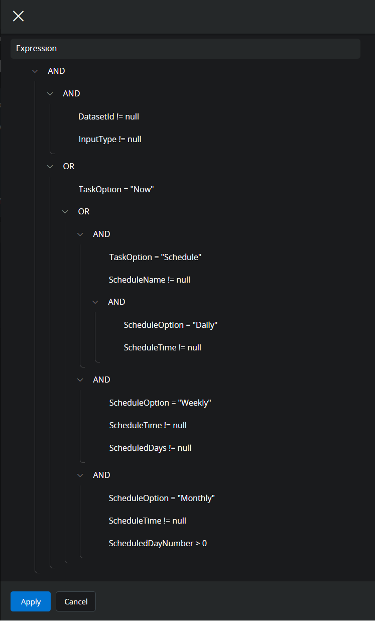 Condition Editor - Technical Documentation For IFS Cloud