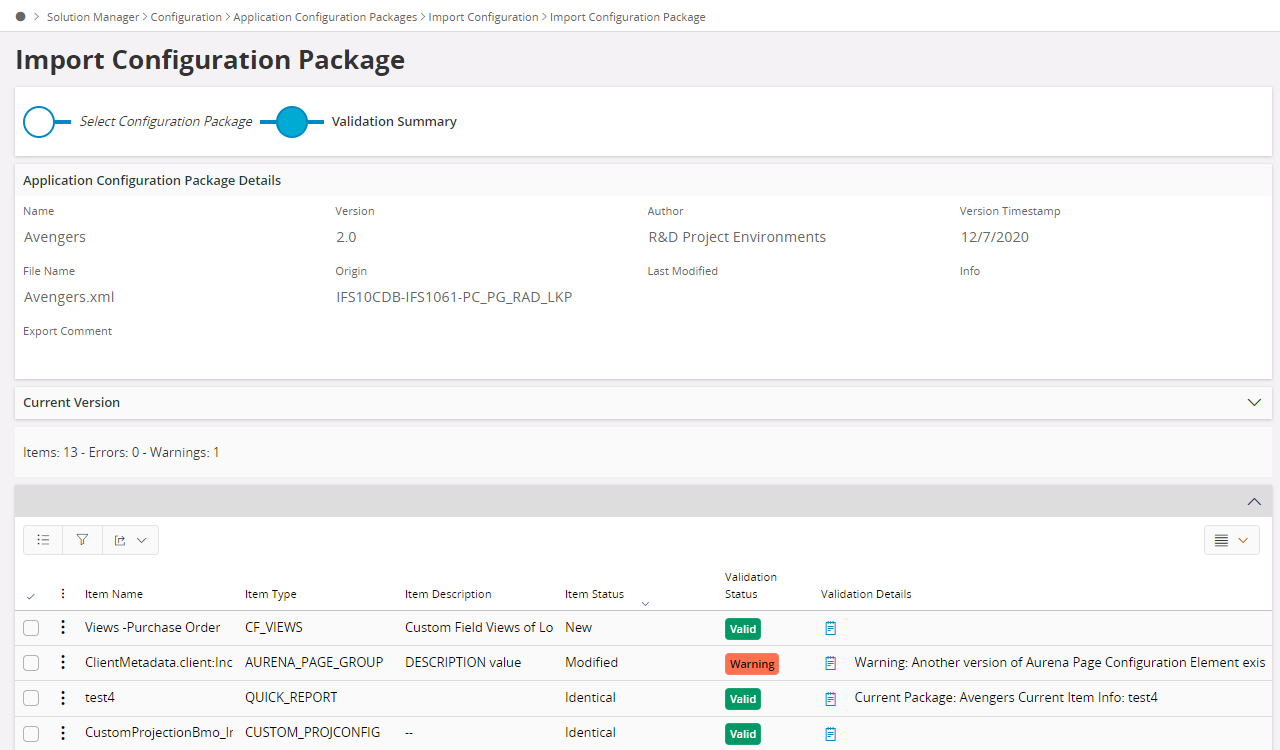 Import Application Configuration Packages Technical Documentation For Ifs Cloud