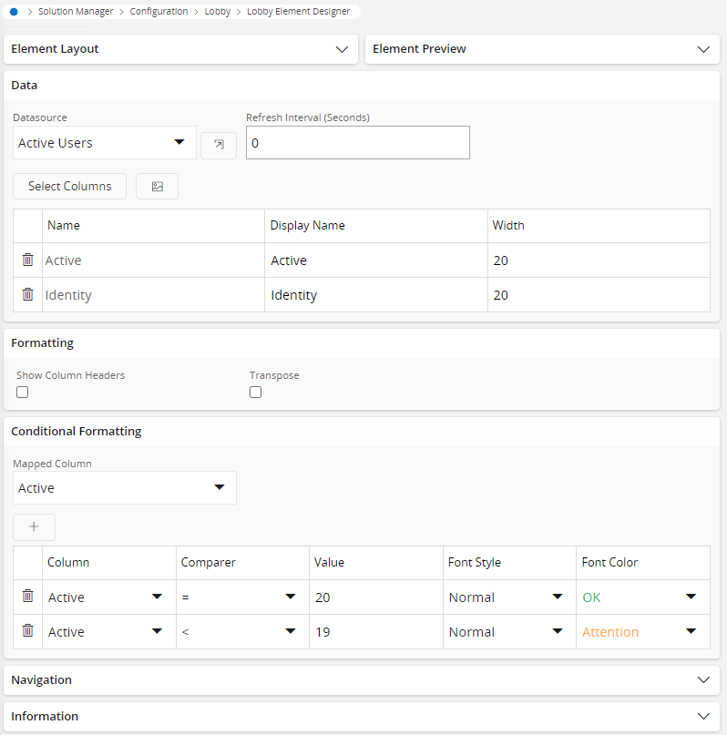 Configuring List Elements - Technical Documentation For IFS Cloud