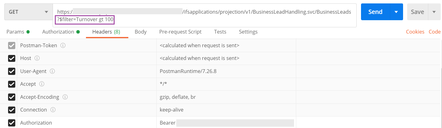 Read Records with Filter Options - Technical Documentation For IFS Cloud