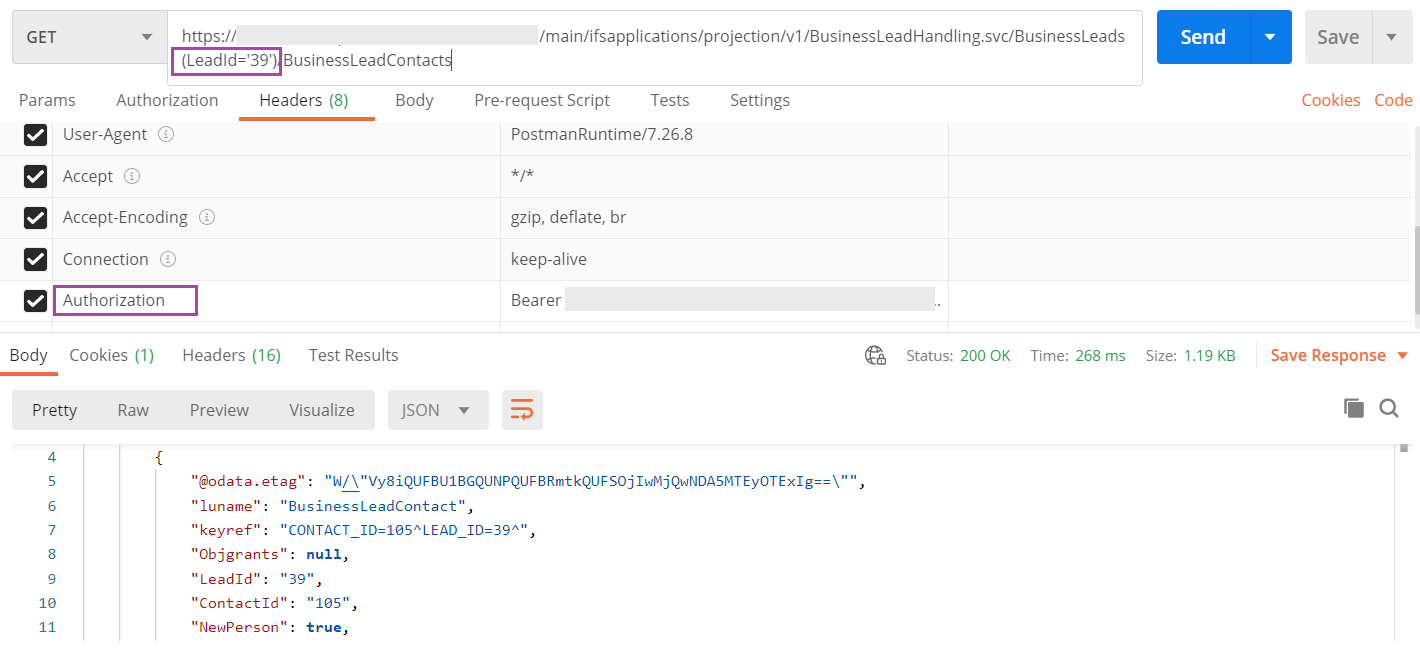 Get Request for an Array - Technical Documentation For IFS Cloud