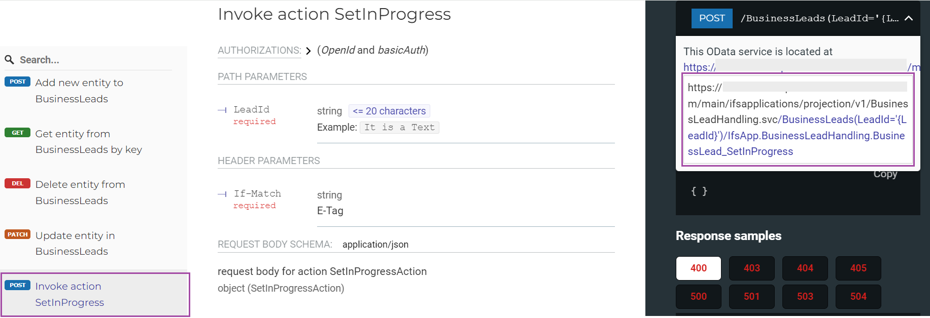 Bound Action - Technical Documentation For IFS Cloud