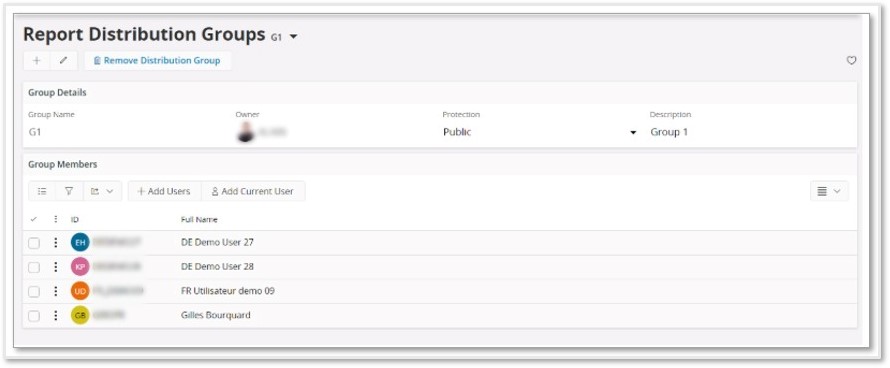 Report Distribution Groups - Technical Documentation For IFS Cloud